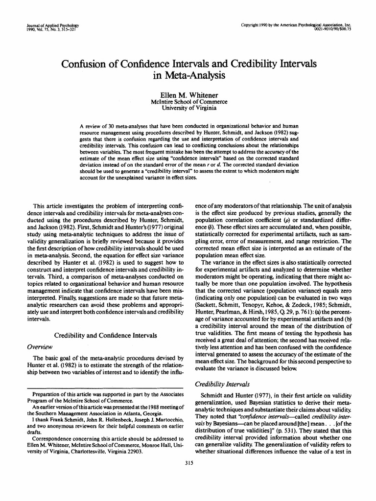 Confusion of Confidence Intervals and Credibility Intervals in Meta ...