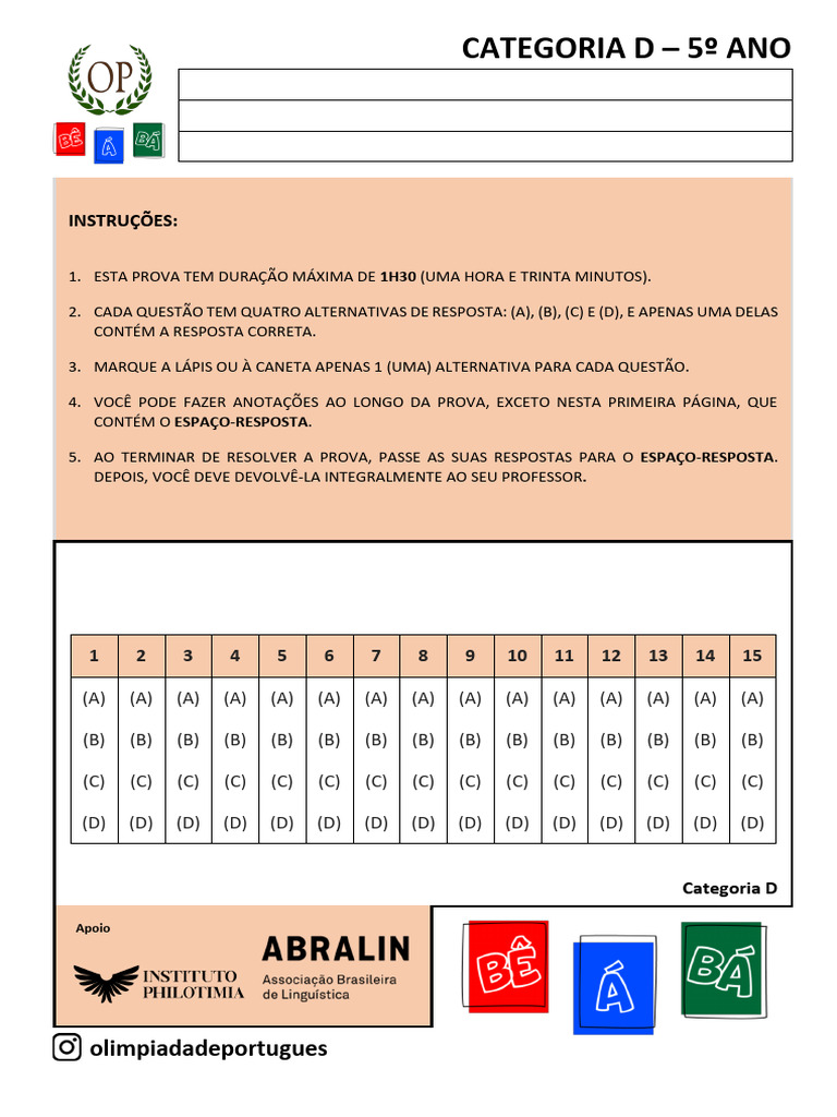Prova D 2a Op Be A Ba 1725895480 | PDF
