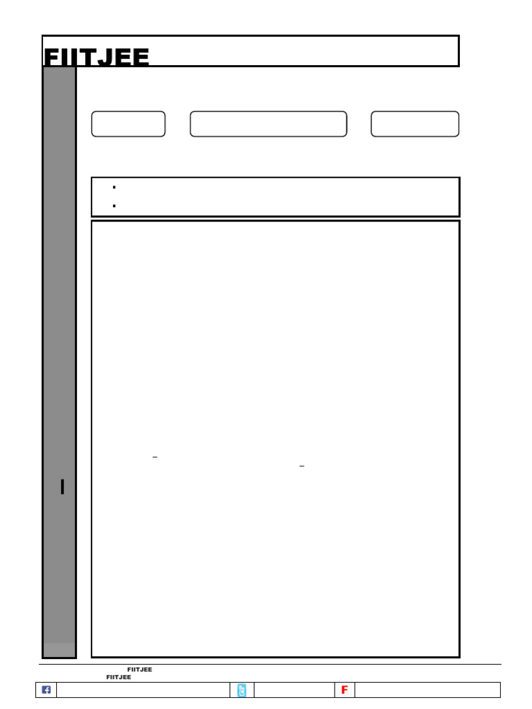 FIITJEE Class-11 Mid Phase Test-1 PCM - SAMPLE PAPER | PDF