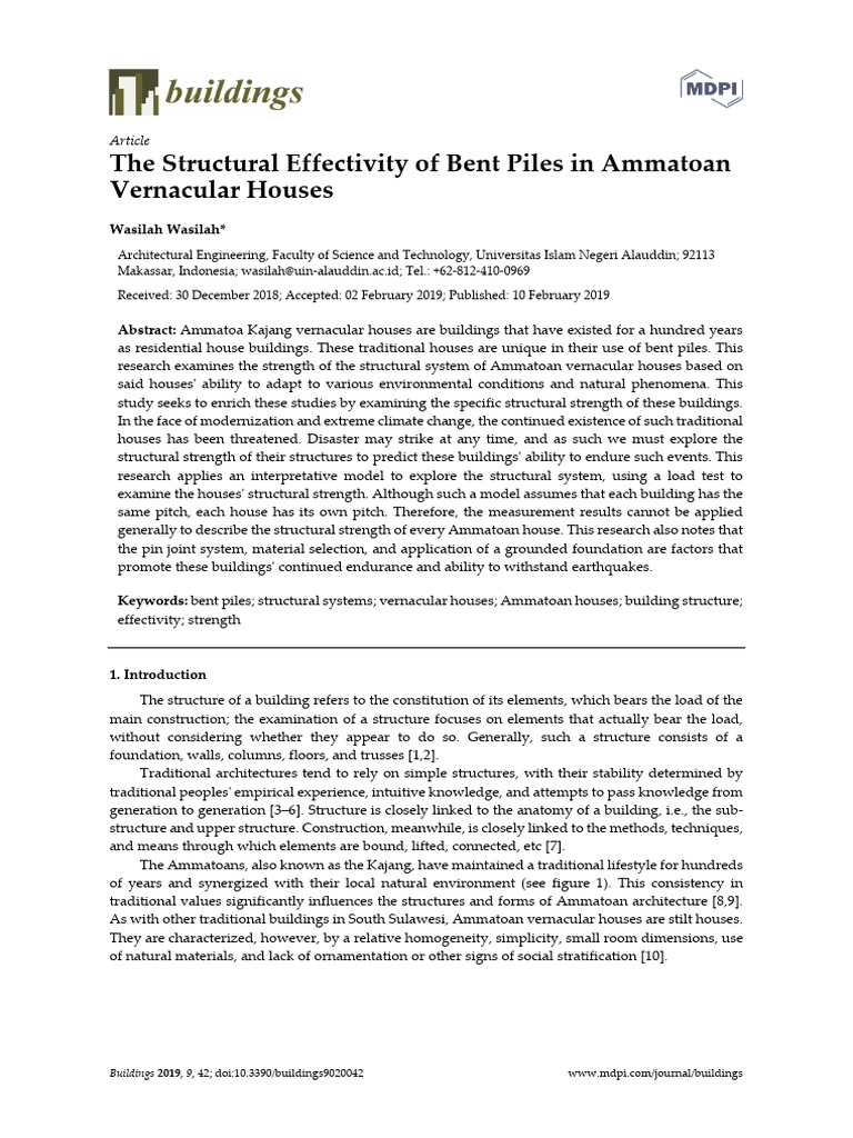 The Structural Effectivity of Bent Piles in Ammato | PDF