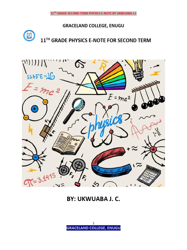 11TH Grade Second Term Physics E-Note | PDF