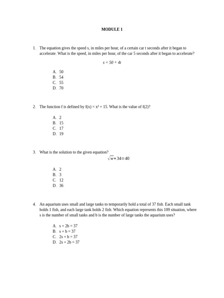 Math Problem Set for Students | PDF | Mathematics | Teaching Methods & Materials
