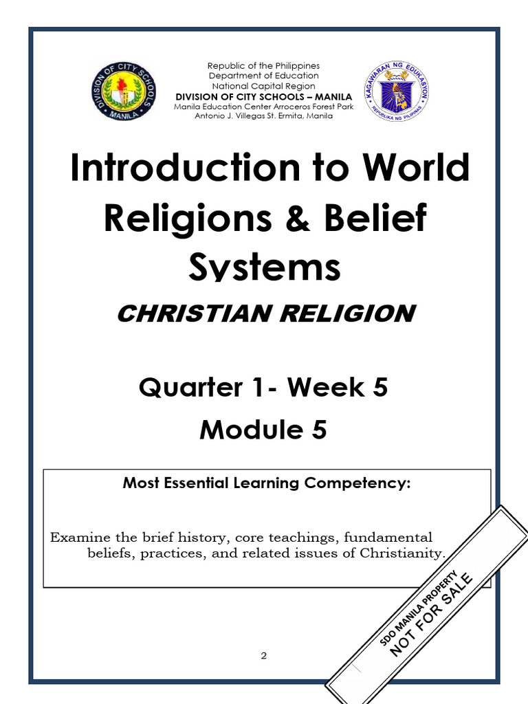IWRBS Q1 Mod5 Christianity | PDF
