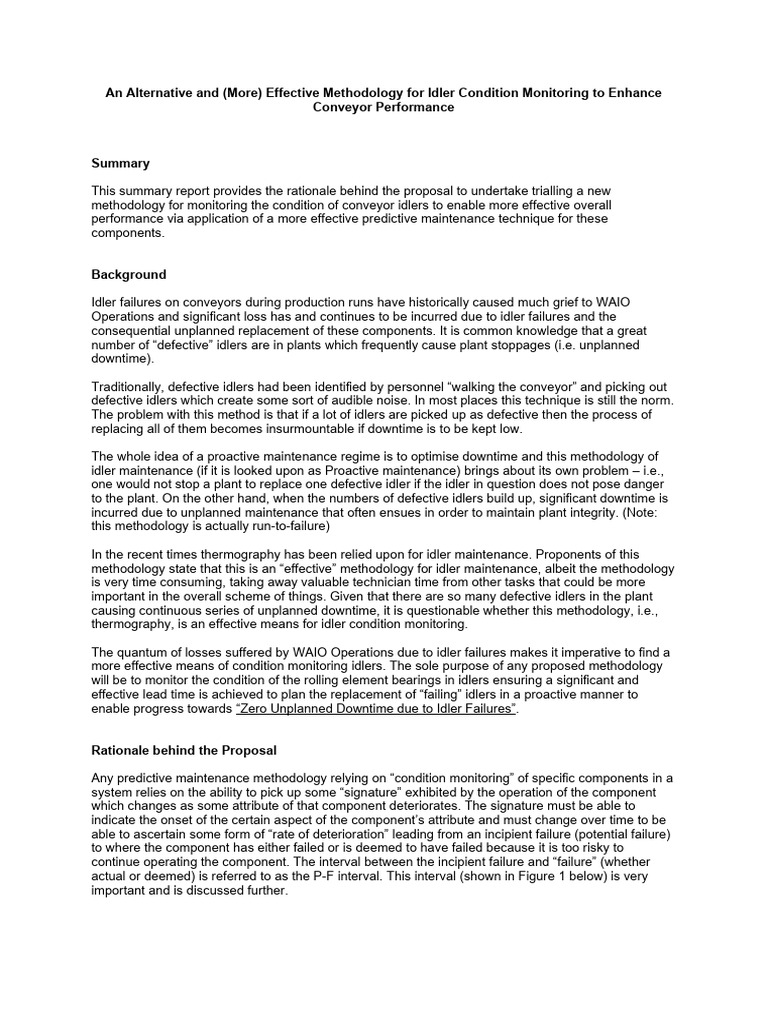 Conveyor Idler Inspections | PDF | Thermography | Bearing (Mechanical)