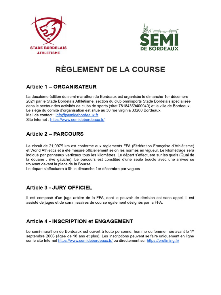Reglement | PDF