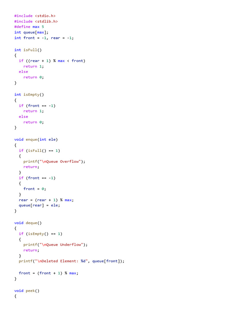 circular queue | PDF