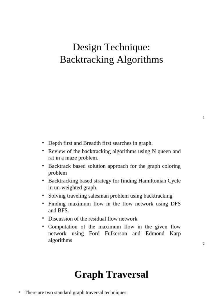 1.design Techniques Backtracking | PDF