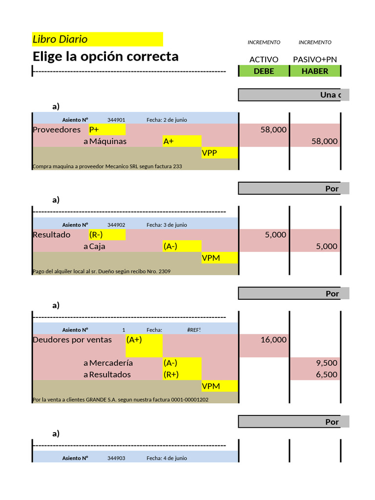 Actividad en Clase 4to Repaso Libro Diario | PDF