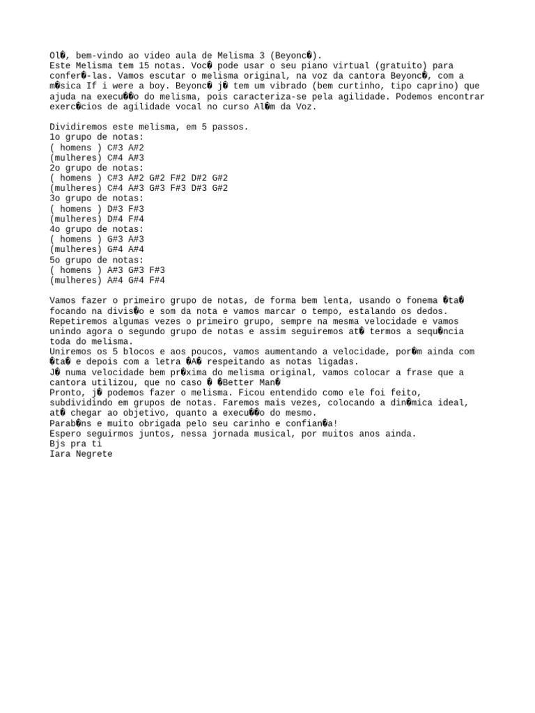 4 Melisma 3 (Beyoncé) | PDF