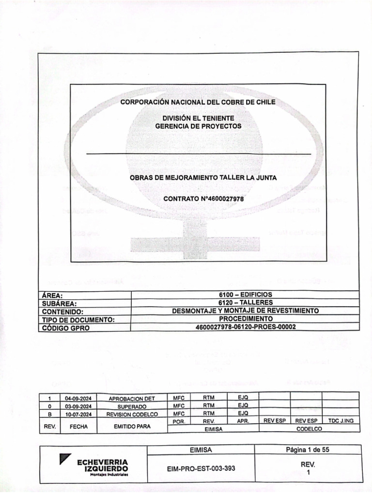 4600027978-06120-PROES-00002 Desm y Mont Revestimiento1 | PDF