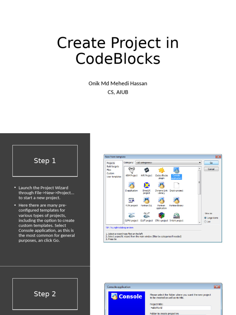 CodeBlocks Project Create C++ | PDF CodeBlocks Project Create C++ | PDF