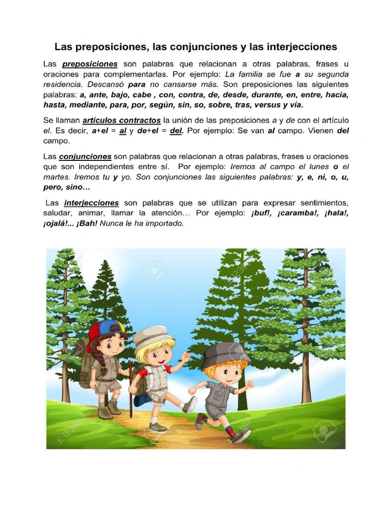 Conjunciones y Preposiciones | PDF