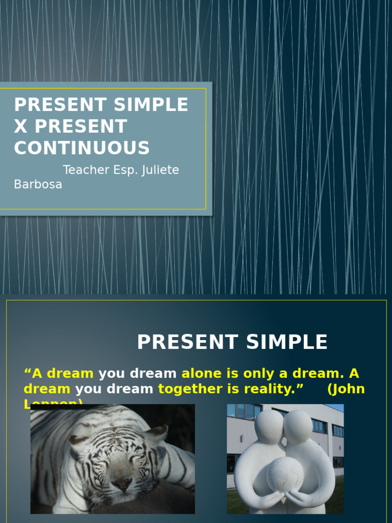 PRESENT SIMPLE X PRESENT CONTINUOUS | PDF