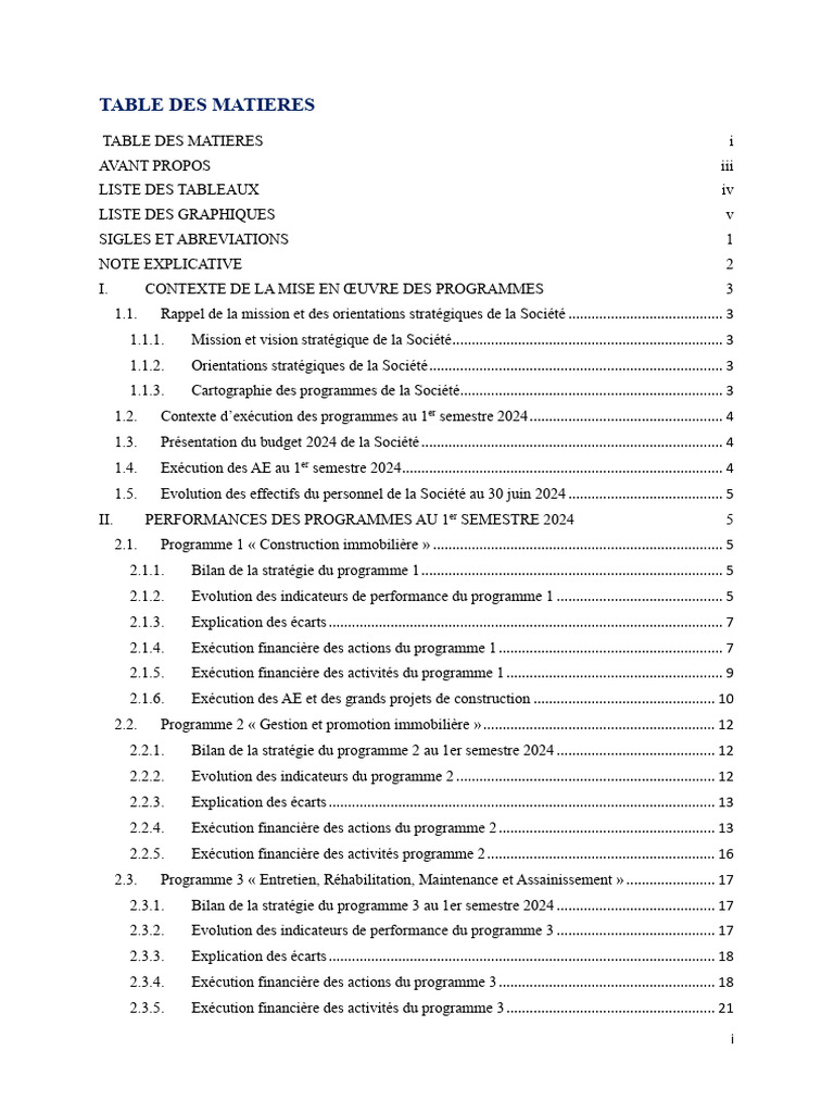 PROJET PLAN RAP SIC 2024 03-09-2024 Revisé | PDF