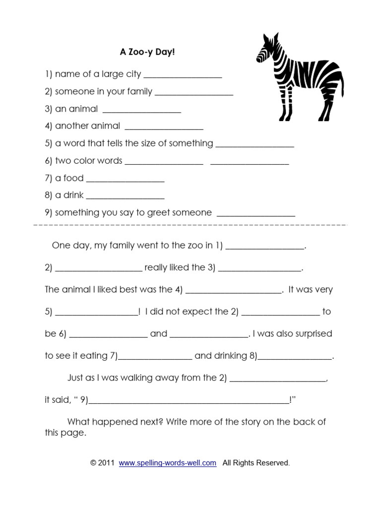 Second Grade Writing Zoo Story | PDF