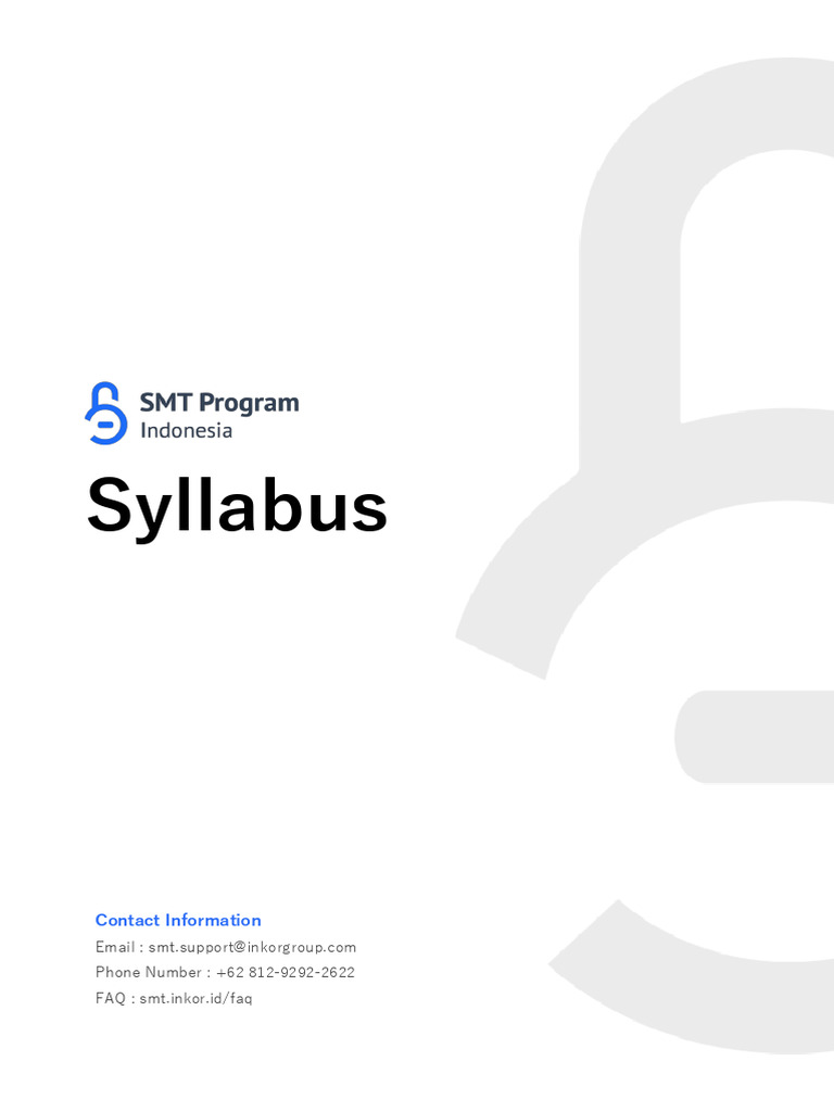 Syllabus - SMT 2024 | PDF