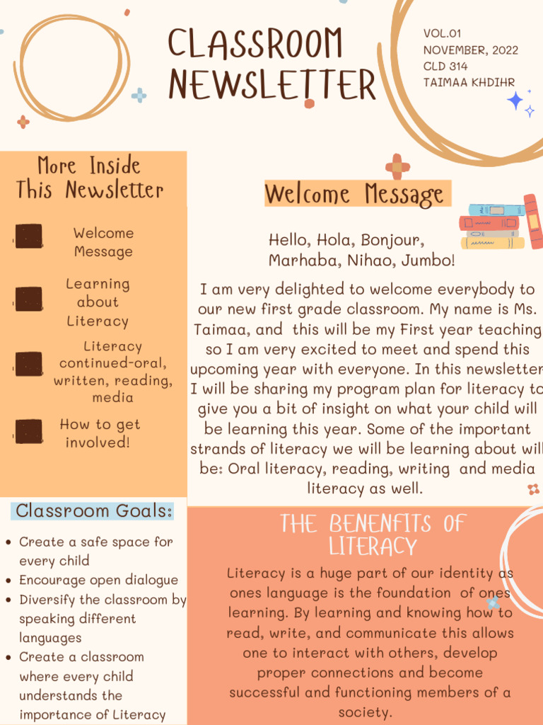 Colorful Modern Graduation Classroom Newsletter | PDF