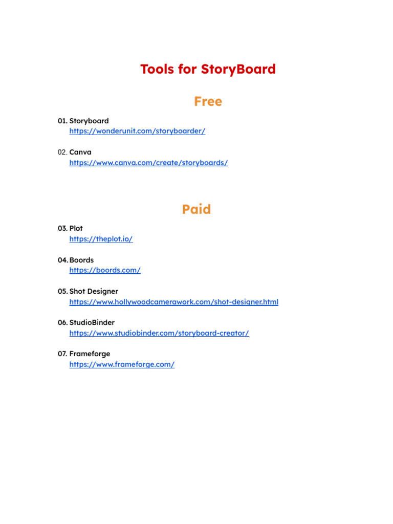022 - Tools For StoryBoard | PDF