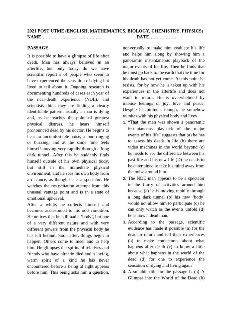 2024 Jamb Lesson-1 | PDF