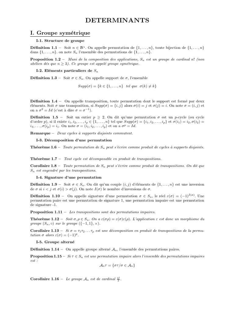 Déterminant | PDF