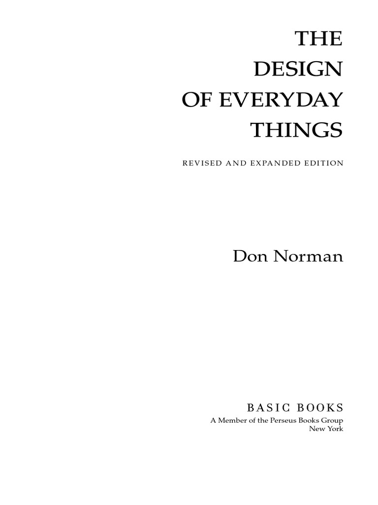 Don Norman - Signifier & Affordance - The Design of Everyday Things ...