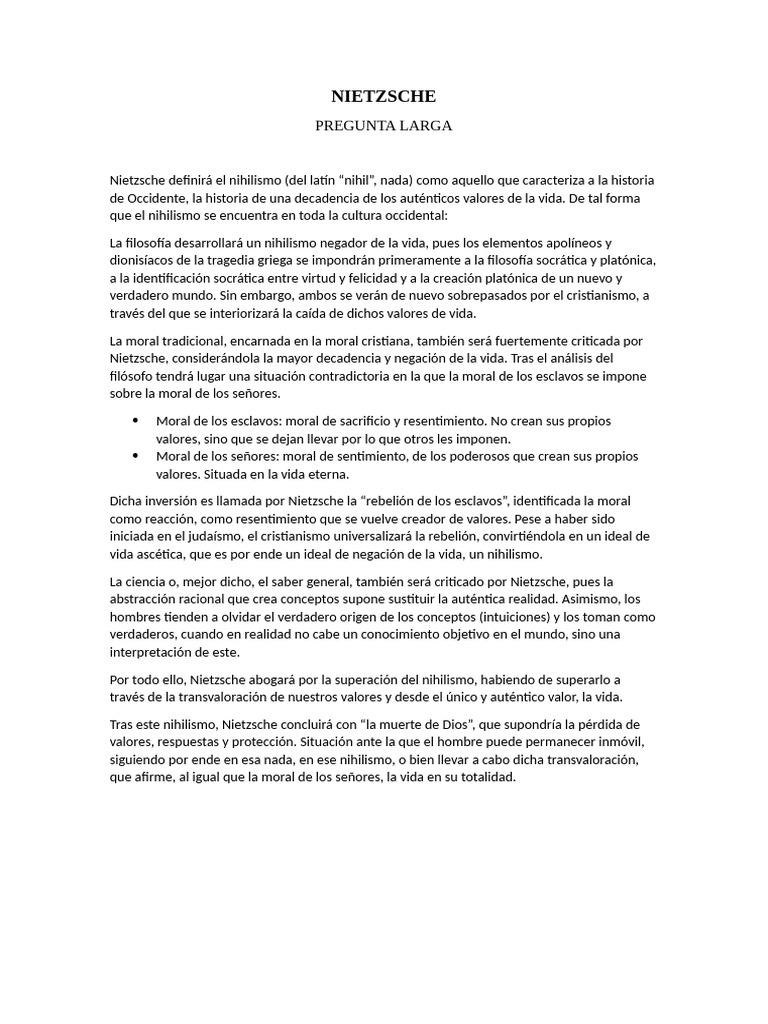 NIETZSCHE | PDF | Friedrich Nietzsche | Moralidad