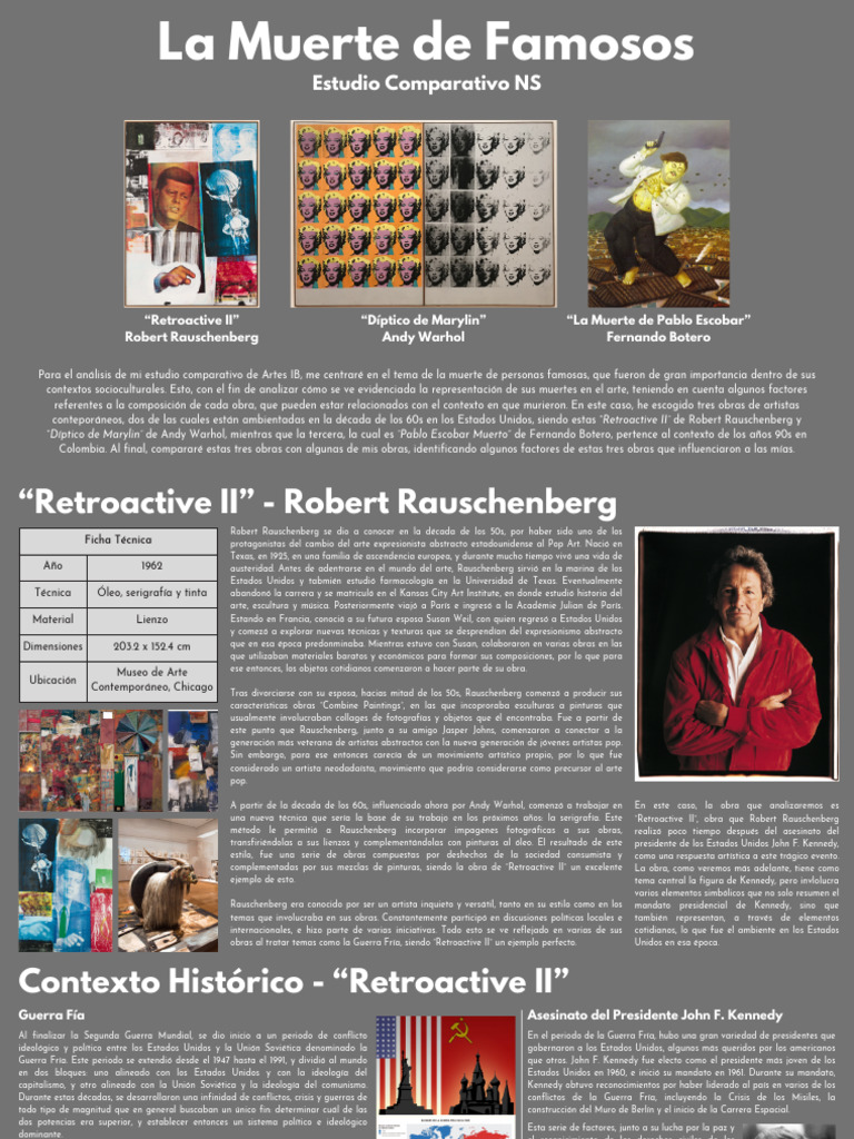 Muerte de Famosos en El Arte - Ecomp | PDF