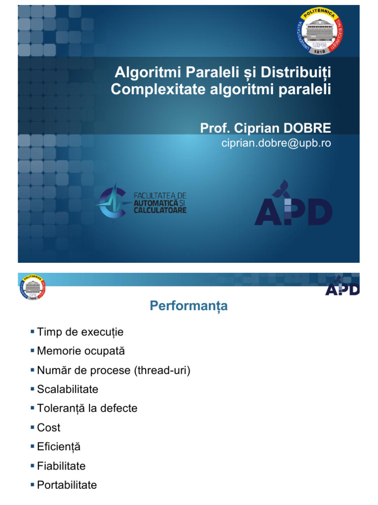 C02 Complexitate+Emabrassingly Parallel | PDF