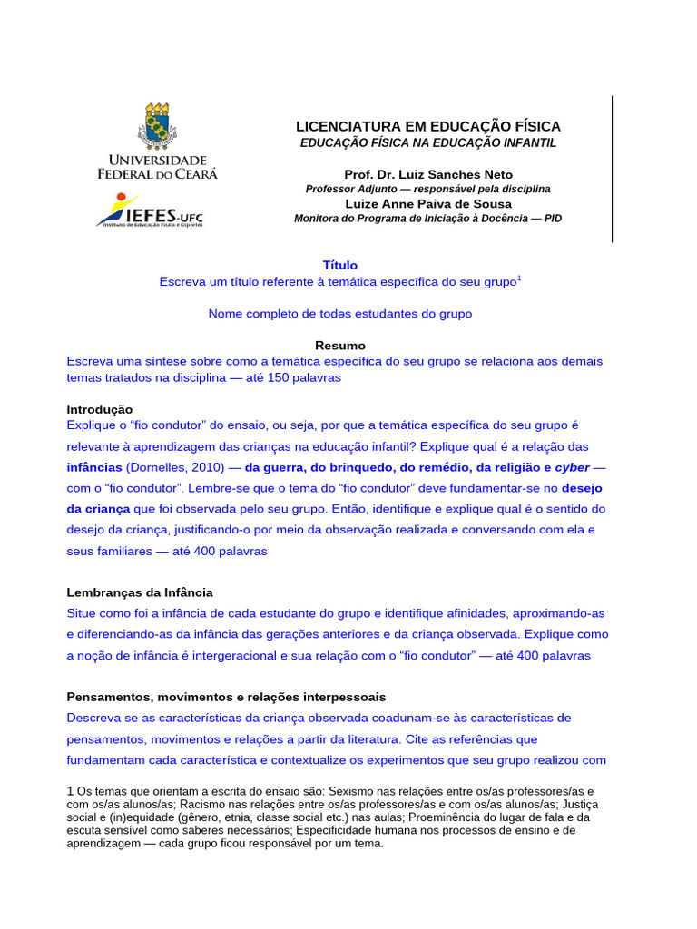 Roteiro Trabalho Final | PDF