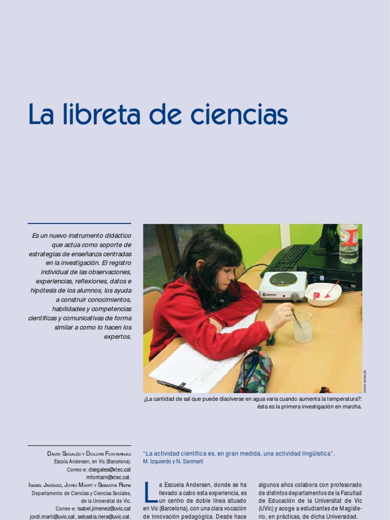 La Libreta de Ciencias | Ciencia | Educación primaria
