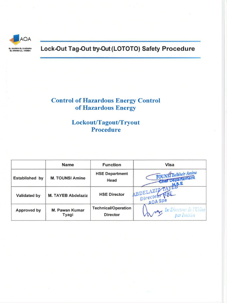 Safety Procedure | PDF
