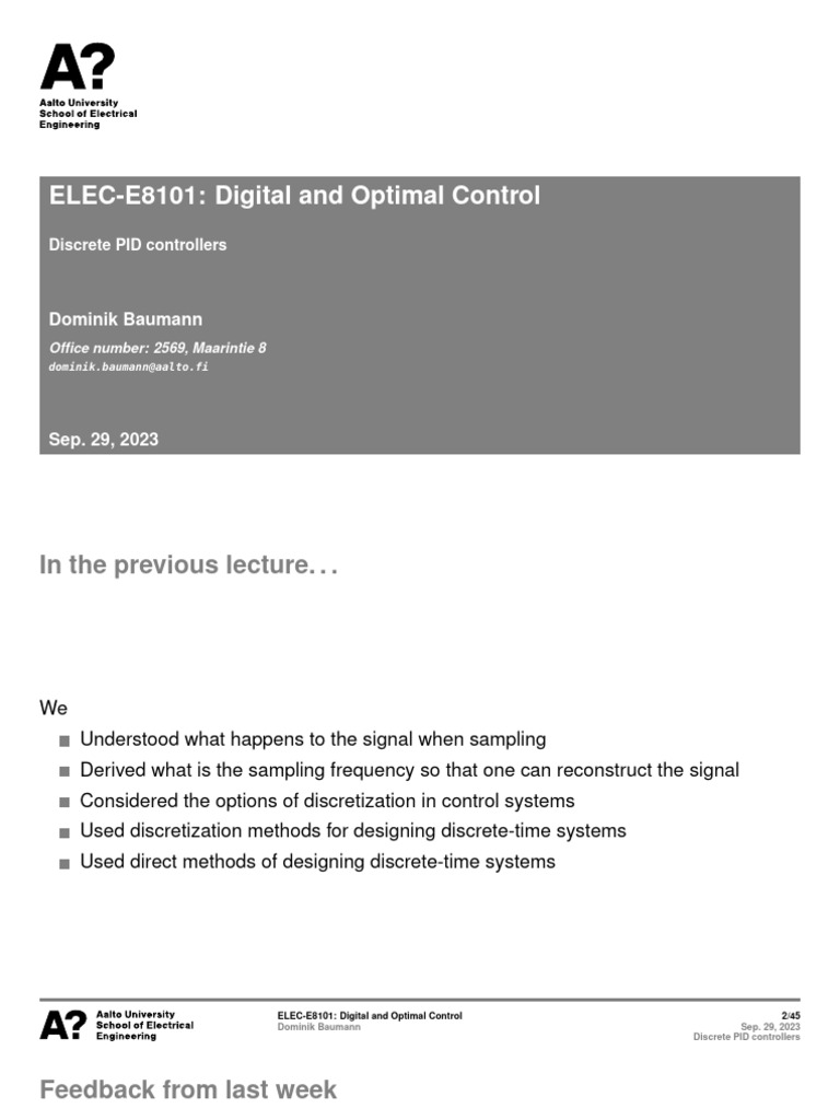 4 Discrete Pid Controllers | PDF