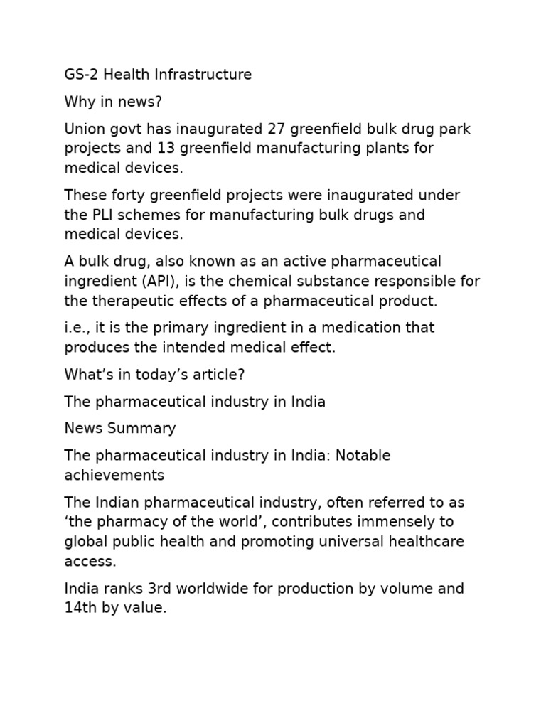 GS-2 Pharmaceutical Health Industry | PDF