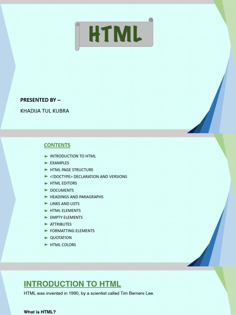 My HTML Presentation | PDF