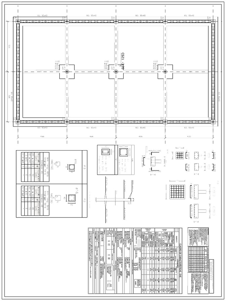 Plano Replanteo Cimentación | PDF