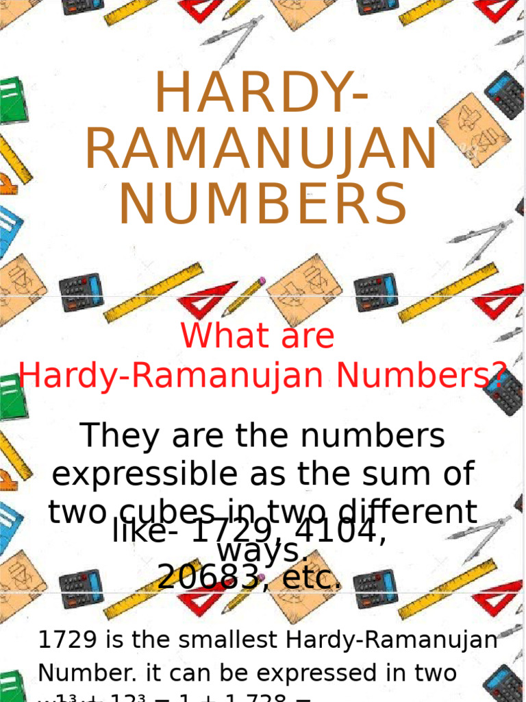 Hardy Ramanujan Number | PDF