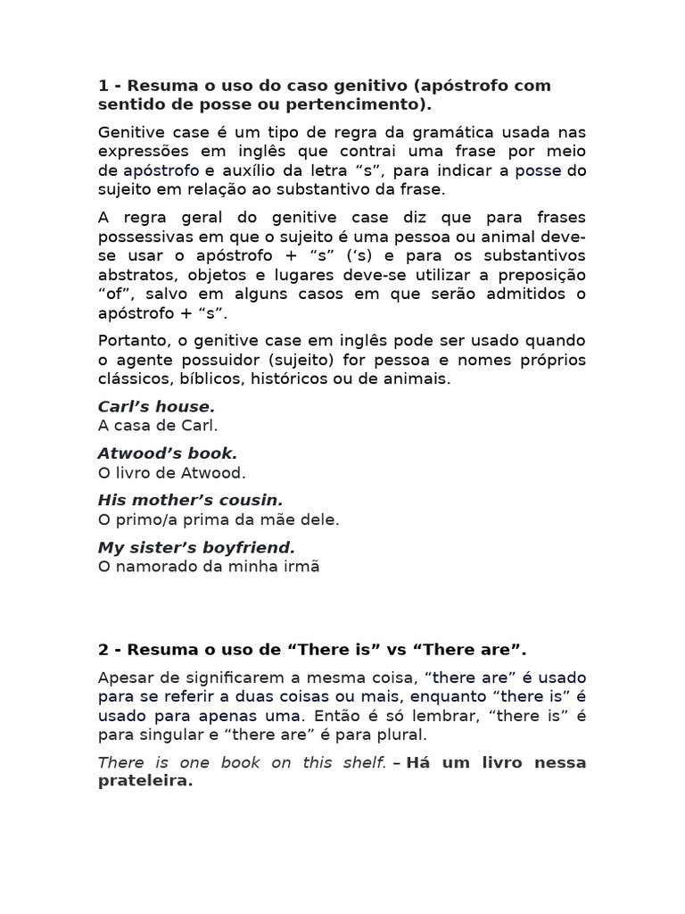 Trabalho de ingles | PDF