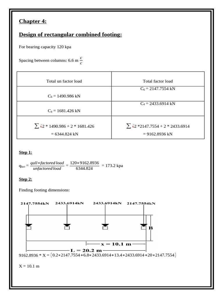 3 Design of Rectangular Combined Footing | PDF | Shear Stress | Teaching Methods & Materials