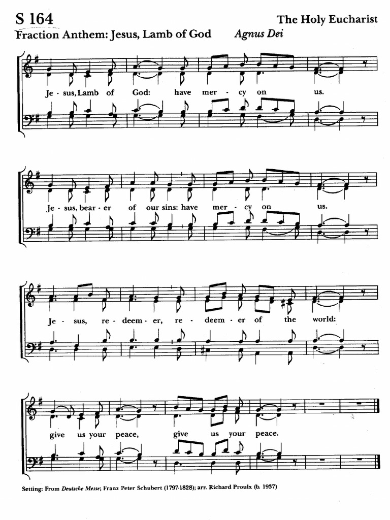 Agnus Dei Misa Alemana Schubert | PDF