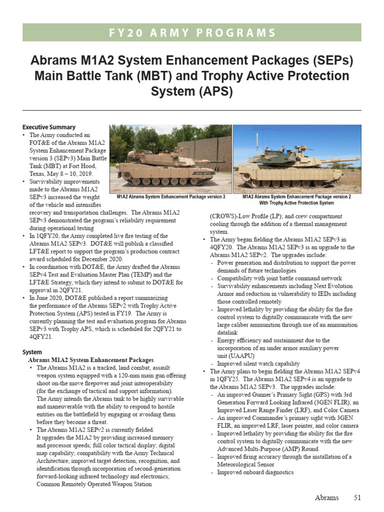 2020abrams M1a2 | PDF