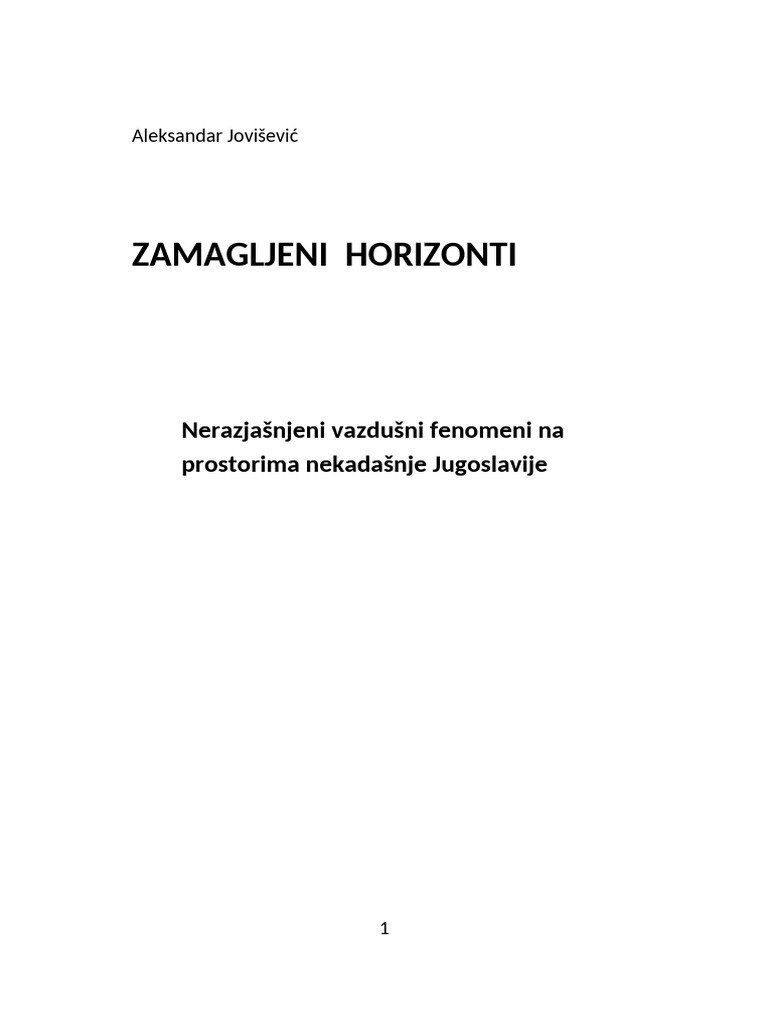 Zamagljeni Horizonti Tekst | PDF