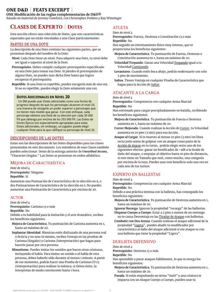DOTES UA'22 EXPERT CLASSES (Spanish Translation Homage) v1-1 | PDF