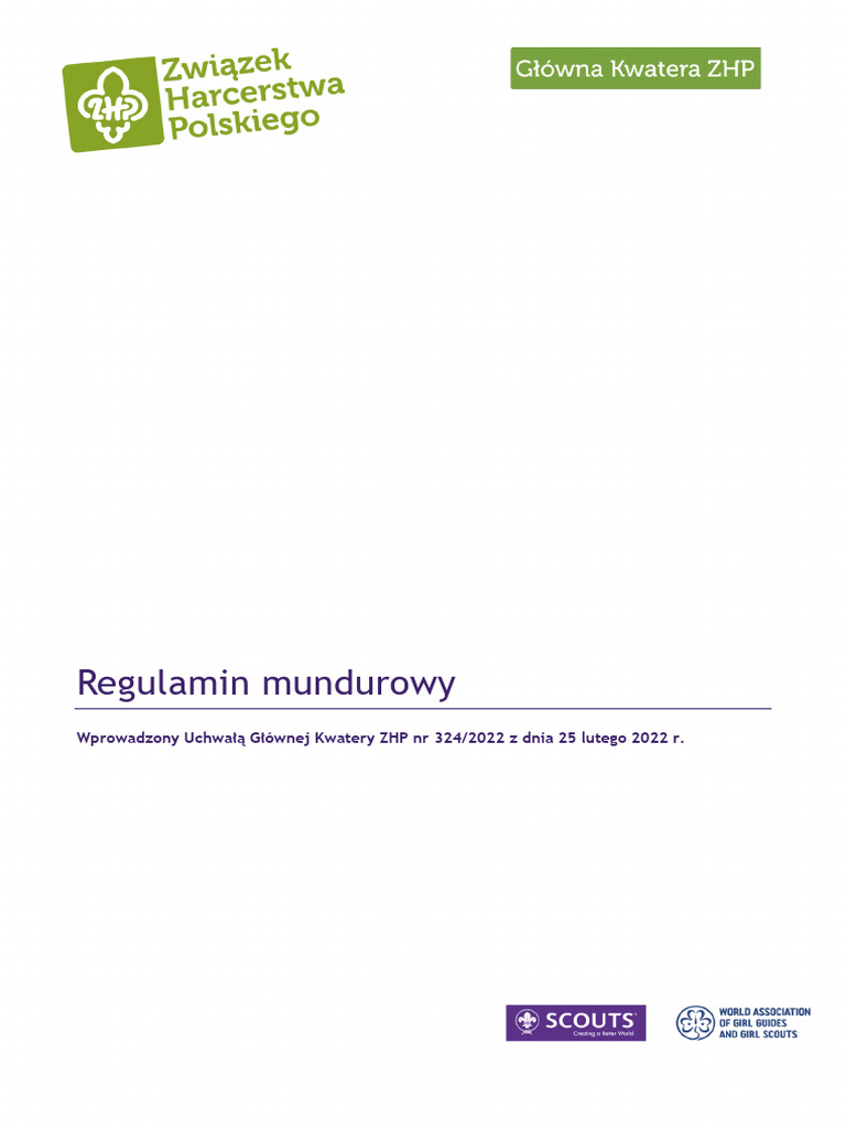 Umundurowanie ZHP Regulamin - POBIERZ - 1 | PDF