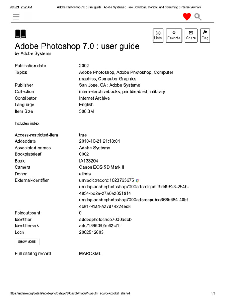 Adobe Photoshop 7.0 - User Guide - Adob.. | PDF
