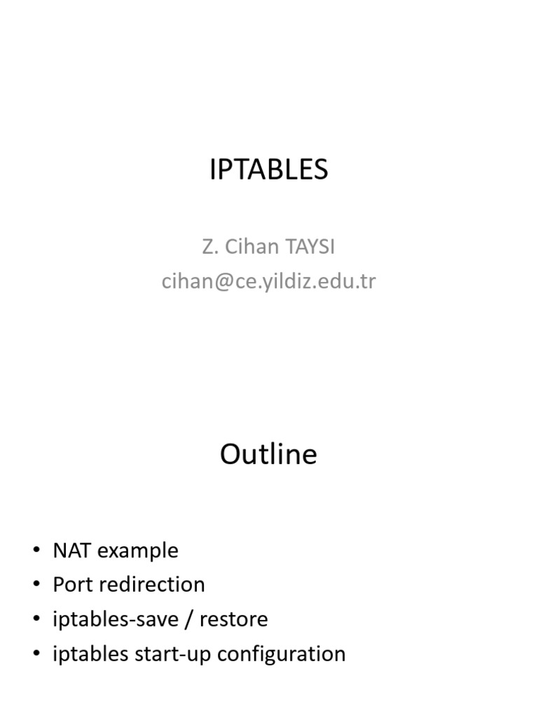Week8 Iptables Contd | PDF