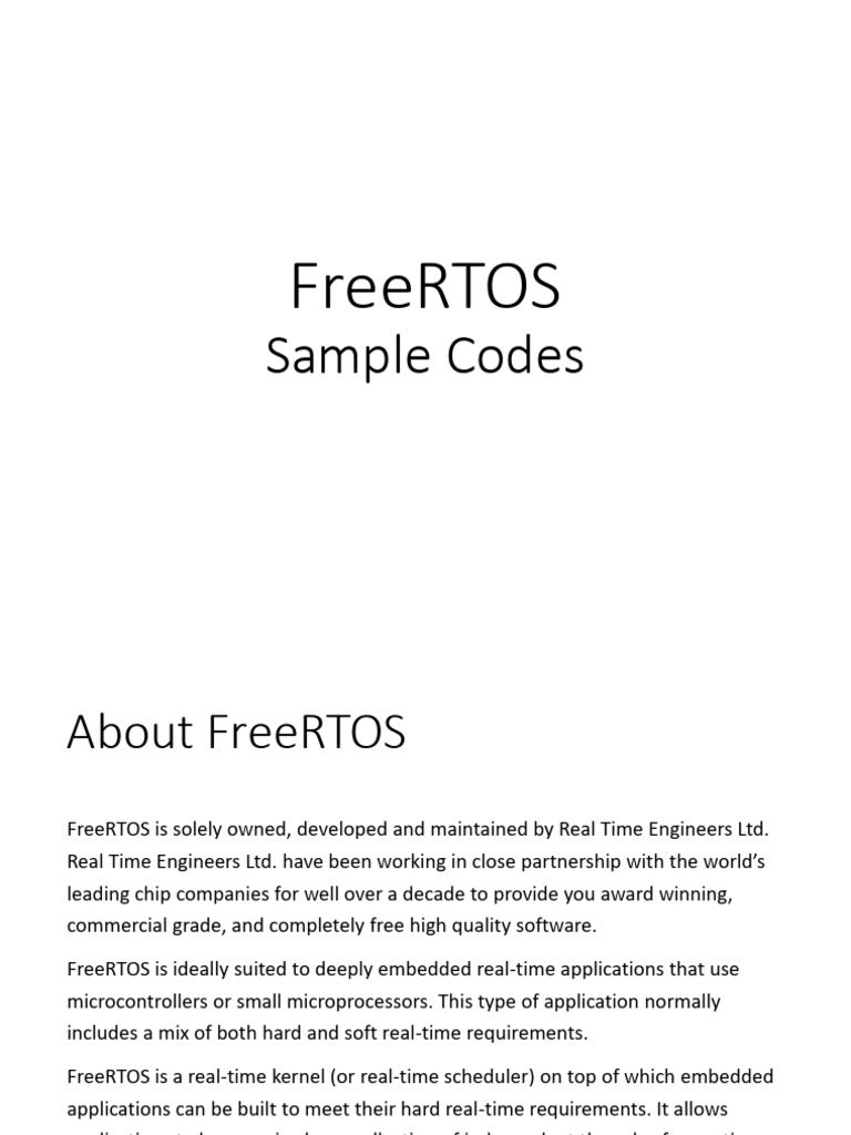 FreeRTOS Samplecodes | PDF