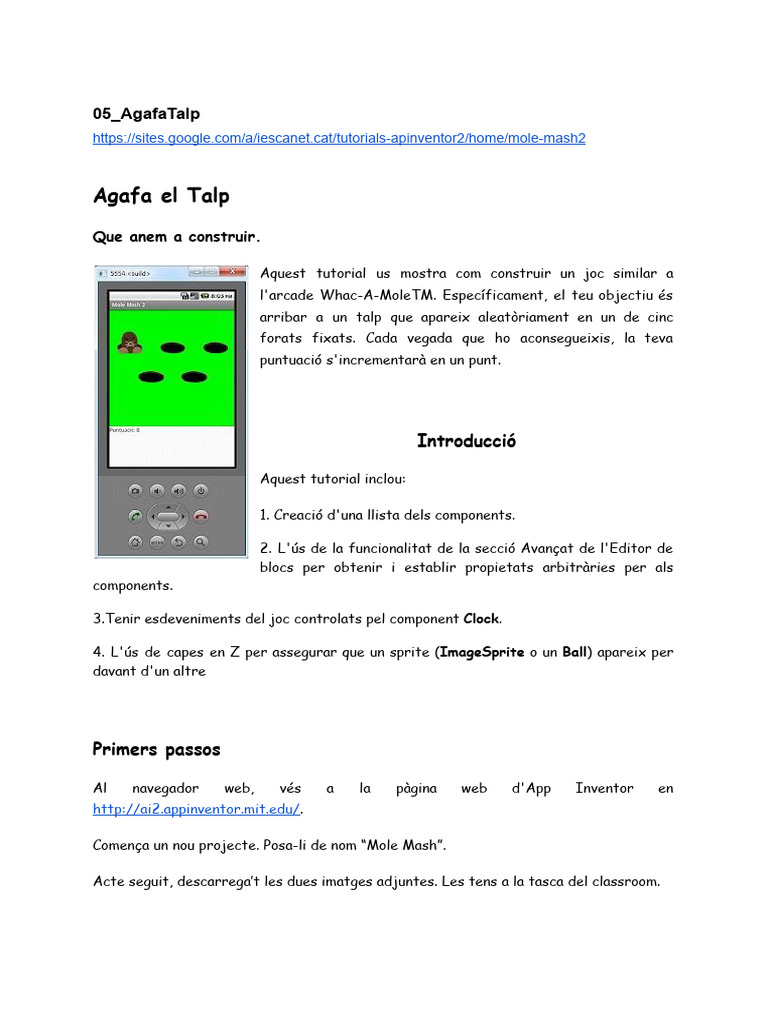 AgafaTalp tutorial appinventor | PDF AgafaTalp tutorial appinventor | PDF