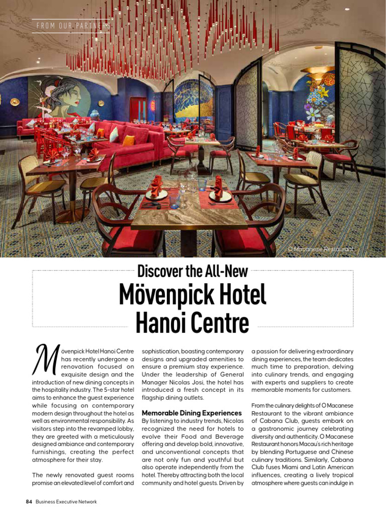 Advertorial Example - Movenpick | PDF | Restaurants | Macau