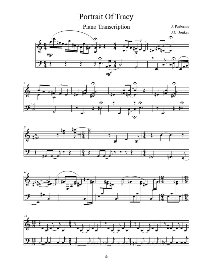 Jaco Pastorius - Portrair of Tracy | PDF