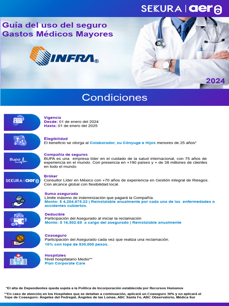 Guia de Uso Del Seguro - GMM - INFRA - VF | PDF